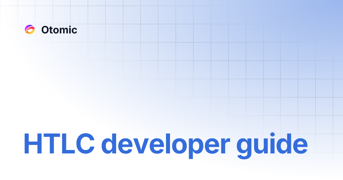 HTLC developer guide | Otomic